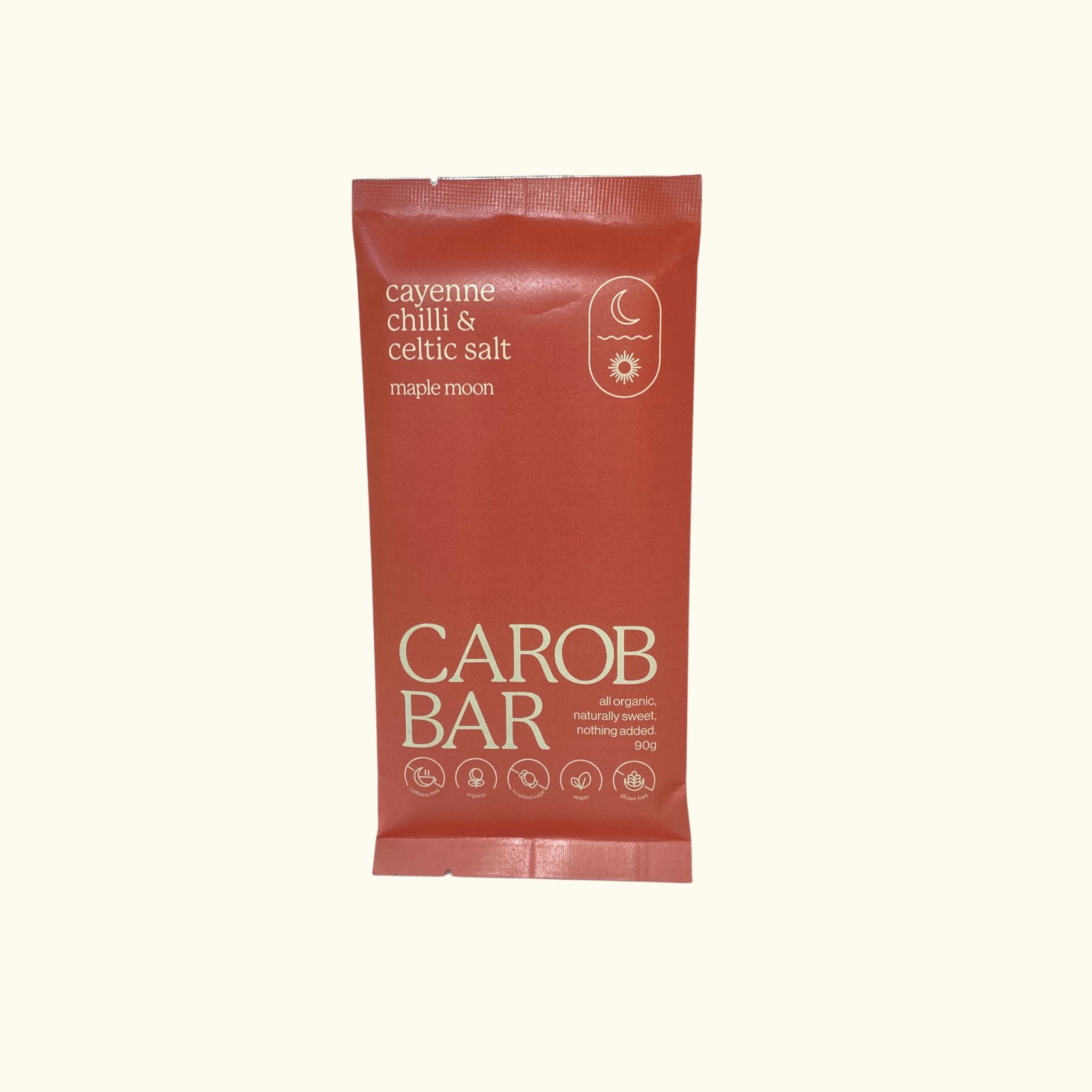 Organic Vegan Cayenne Chilli & Celtic Salt Carob Bar (90g) – Maple Moon ...